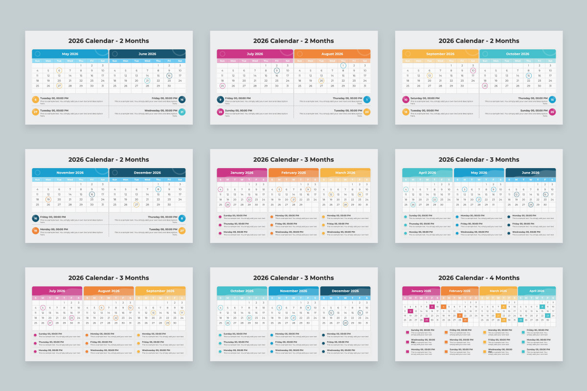 2026 Calendar Google Slides Template | Nulivo Market
